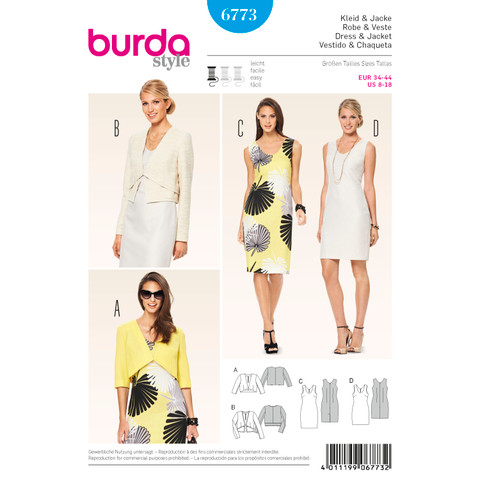 Burda Style Sewing Pattern Coordinates, Pantsuits, Suits - Simplicity